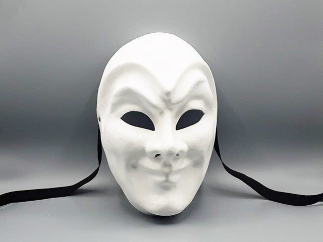 Plain white mask of The Joker – MaskshopVenice.com