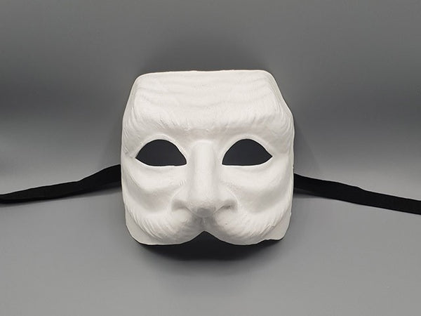 White Blanco papier-mâché Commedia dell’arte drama mask of Pantalone ...