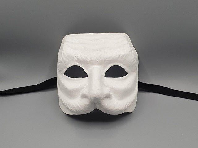 Wit papier-maché masker Pantalone – MaskshopVenice.com